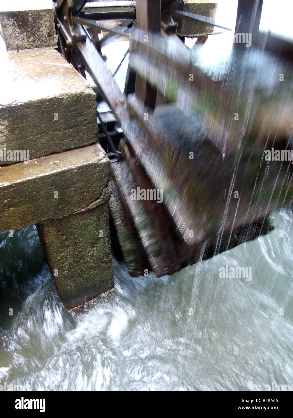 energy making industrial water wheel in action Stock Photo - Alamy