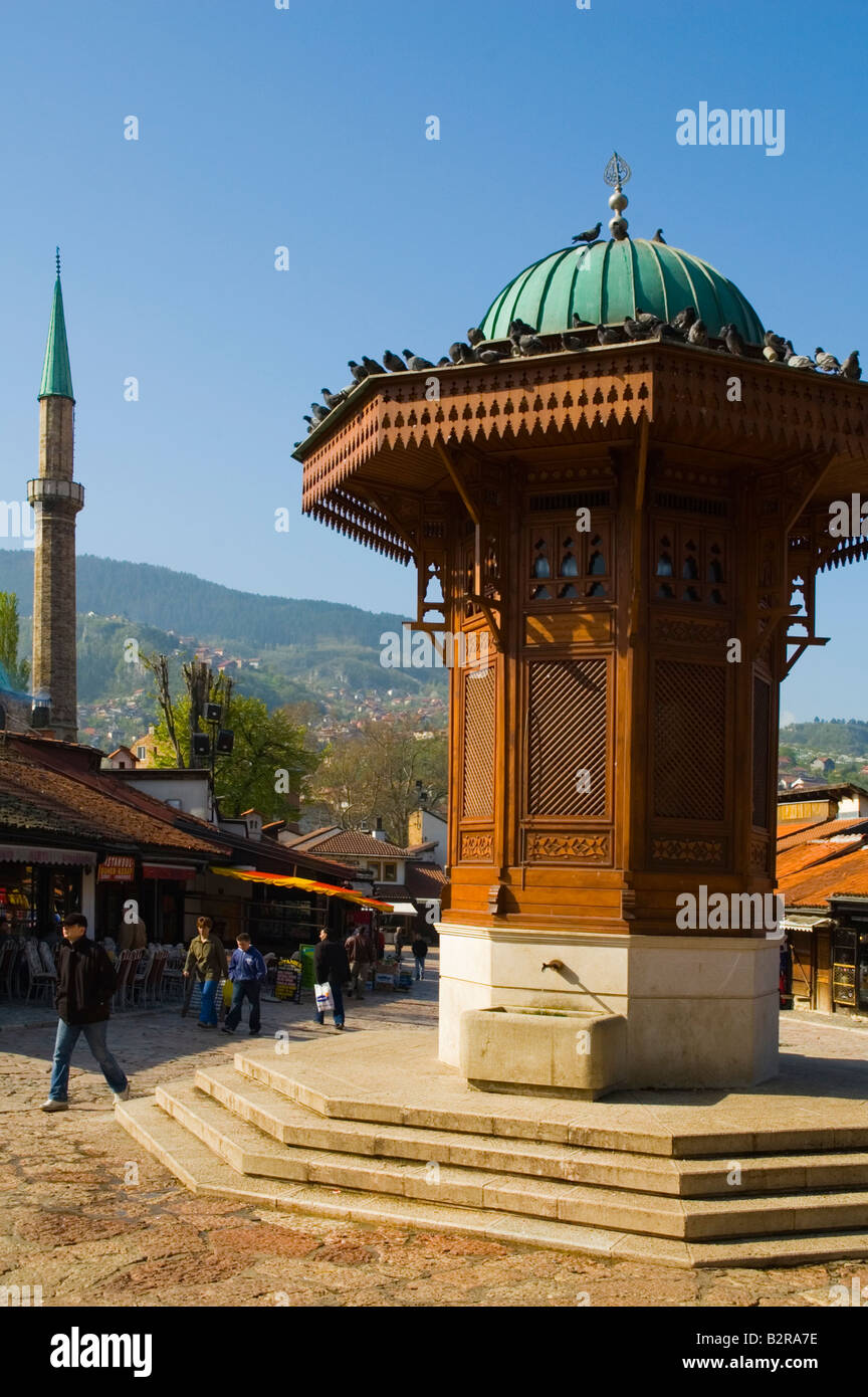 Sebilj at the so called Pigeon Square in Bascarsija district in ...