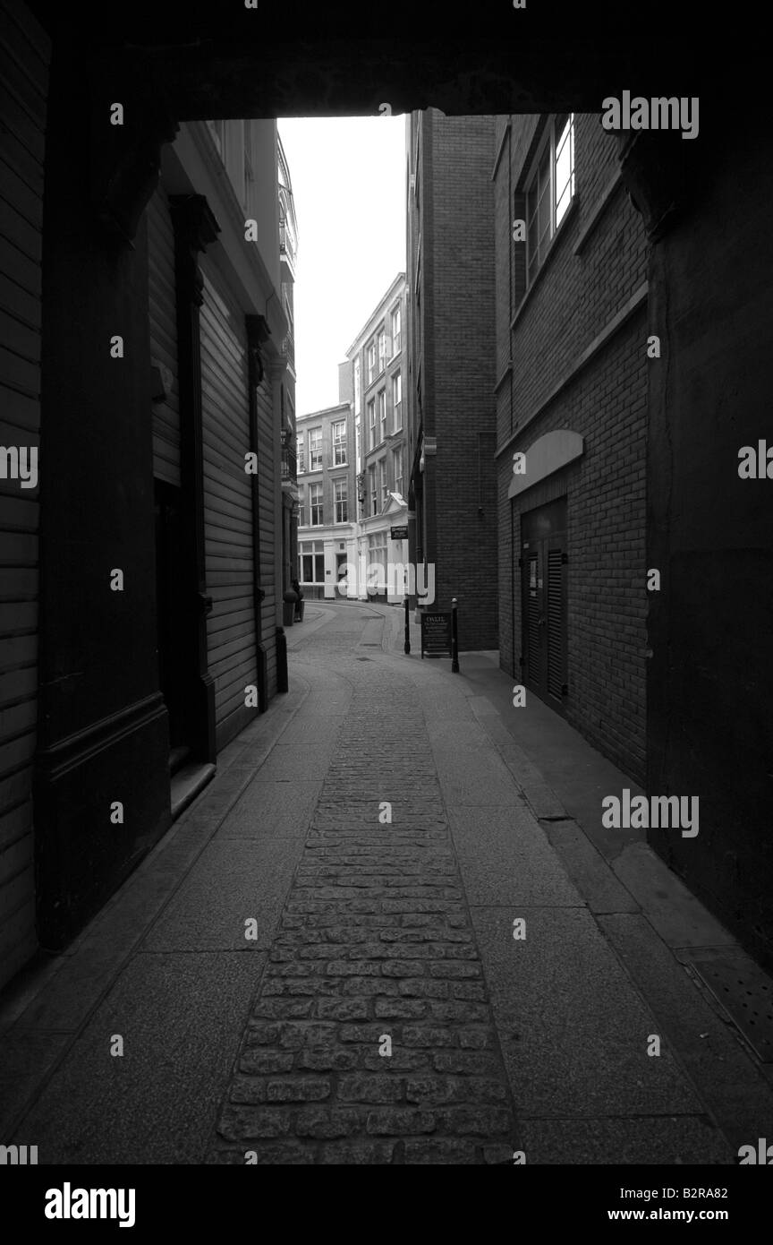 Typical side street, City of London Stock Photo - Alamy