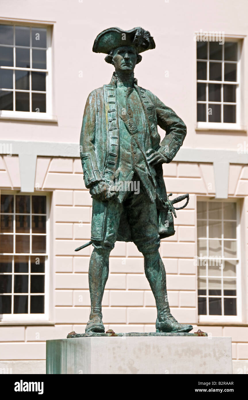 Statue of Captain James Cook Maritime Museum Greenwich London Stock ...