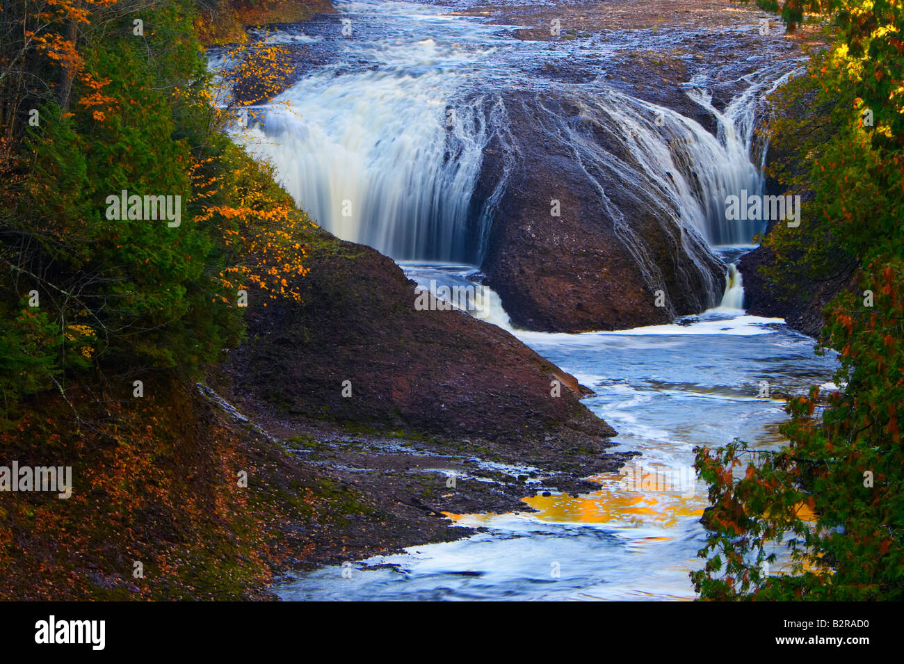 Potawatomi Falls Black River Gogebic County Michigan USA Stock Photo ...
