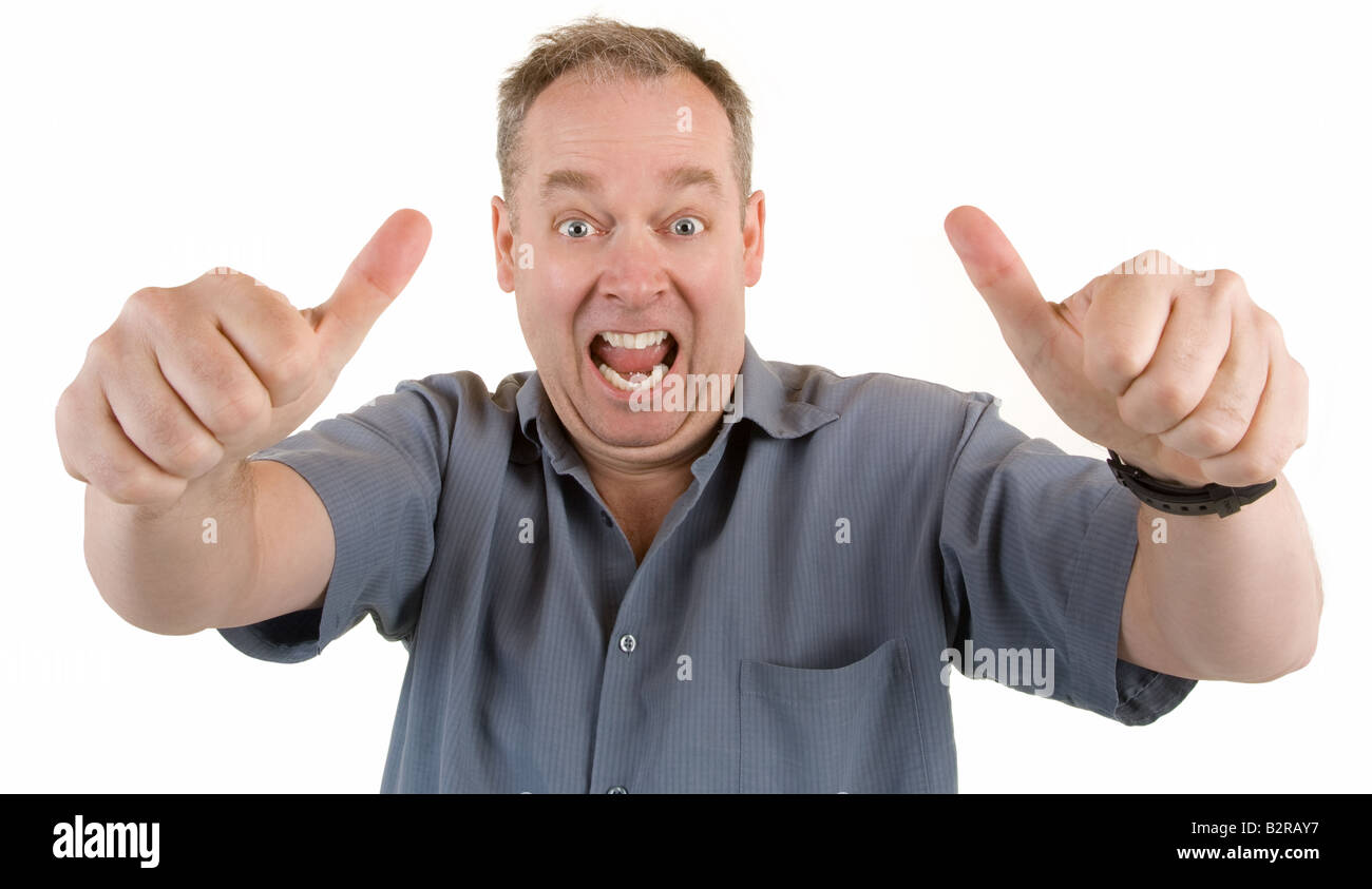 A man is showing his appreciation towards a job very well done Stock ...