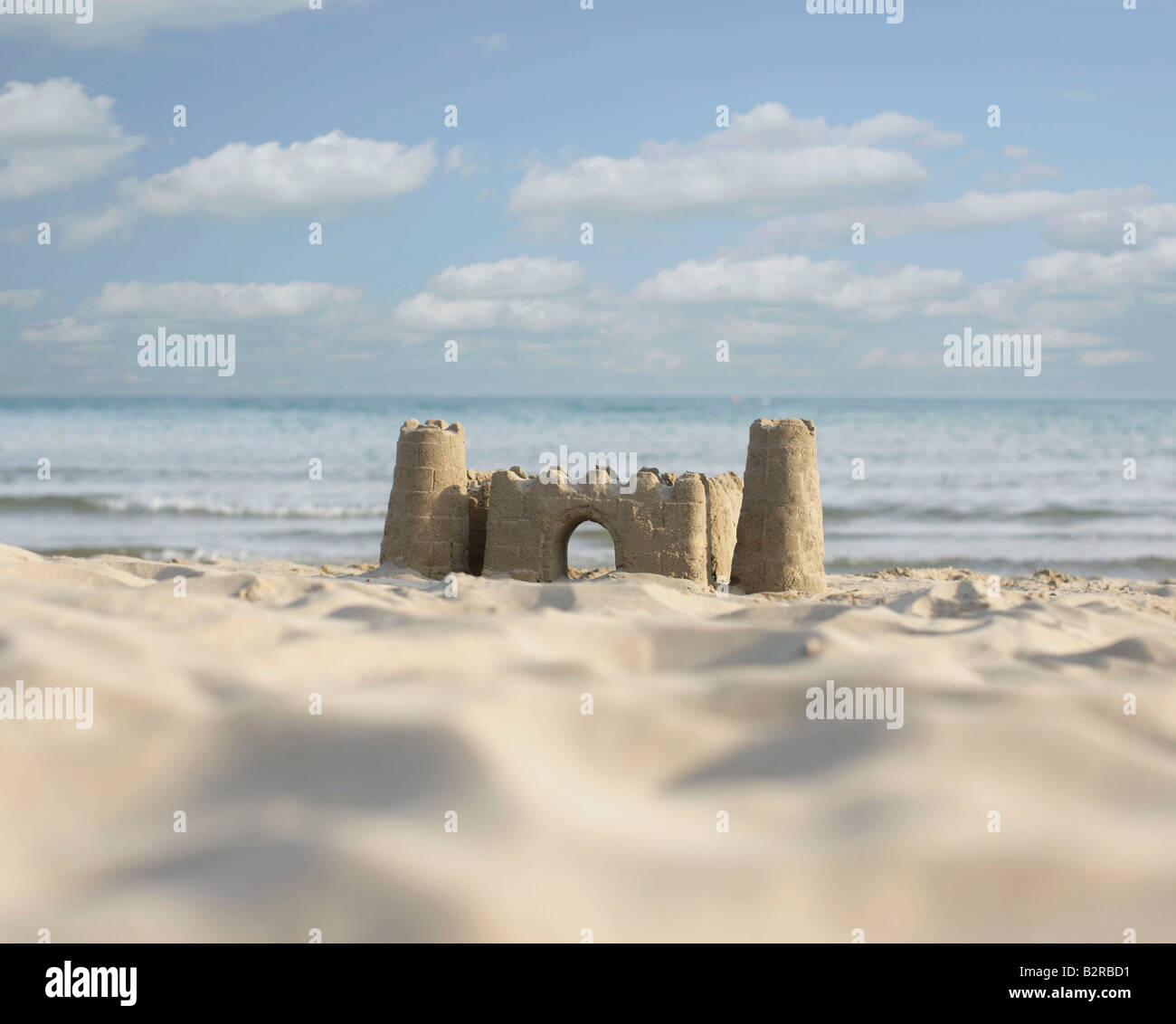 Sandcastle by the beach Stock Photo - Alamy
