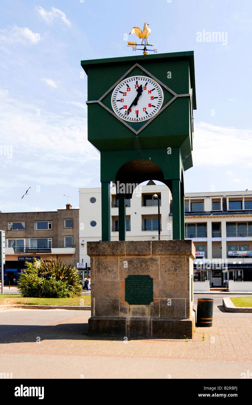 Town clock in Weston Super Mare England Stock Photo - Alamy