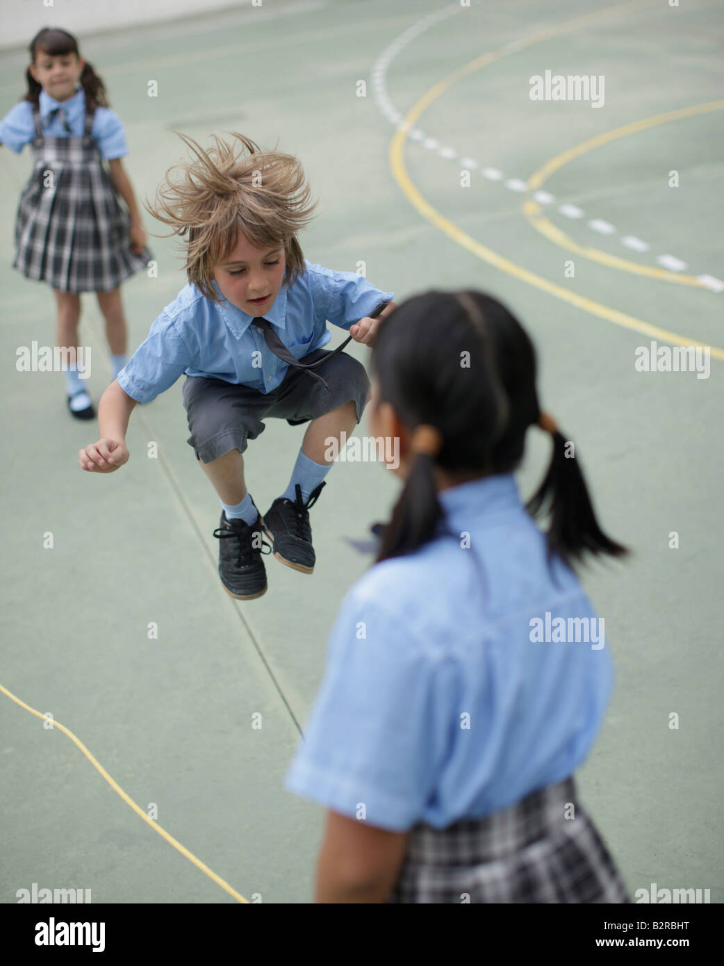 School boy skipping rope Stock Photo - Alamy School boy skipping rope Stock Photo - Alamy