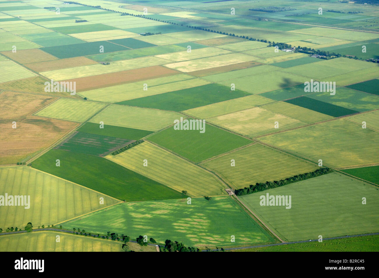 aerial view of Cambridgeshire fens Stock Photo - Alamy