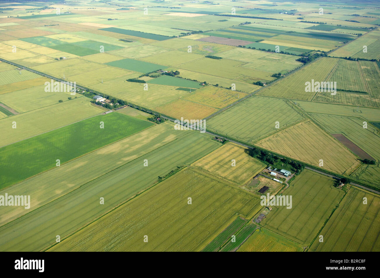 aerial view of Cambridgeshire fens Stock Photo - Alamy