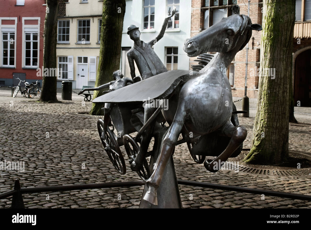 Public art in Bruges, Belgium Stock Photo - Alamy