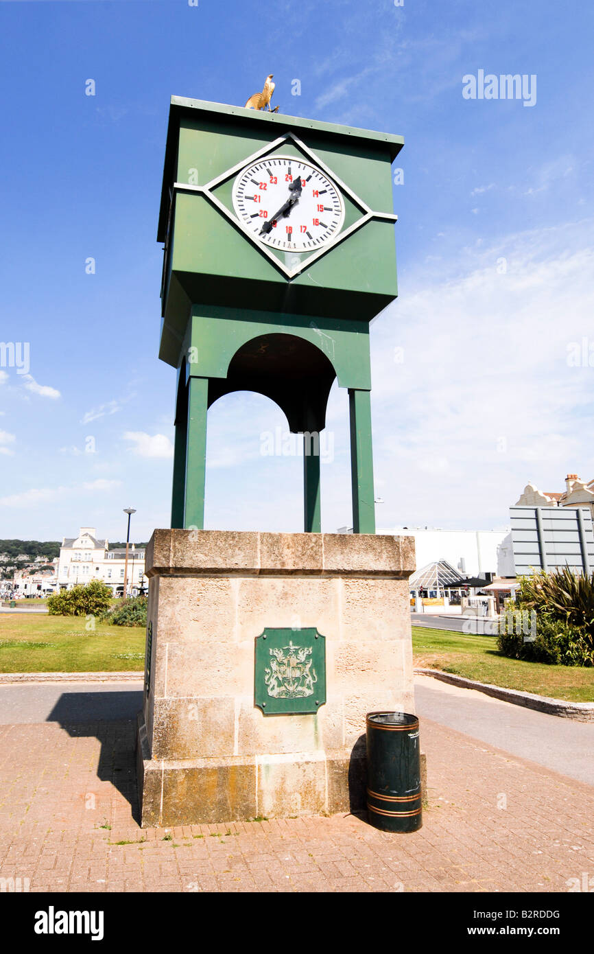 Town clock in Weston Super Mare England Stock Photo - Alamy