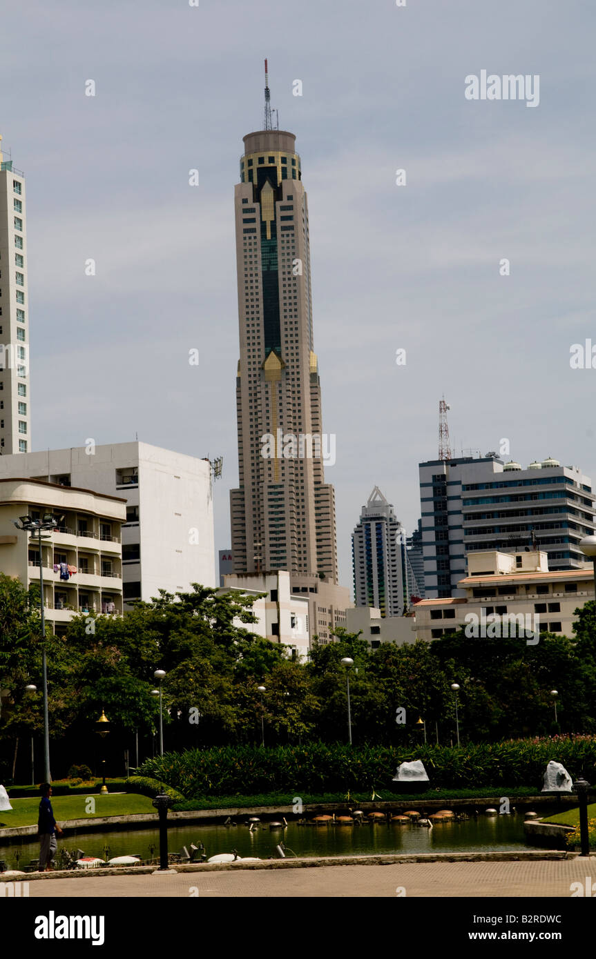 Downtown Bangkok- Baiyoke tower 2 Stock Photo - Alamy