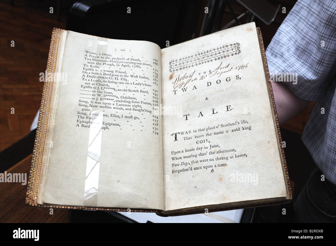 A rare copy of a poem by Robert Burns called The Twa Dogs is in the ...