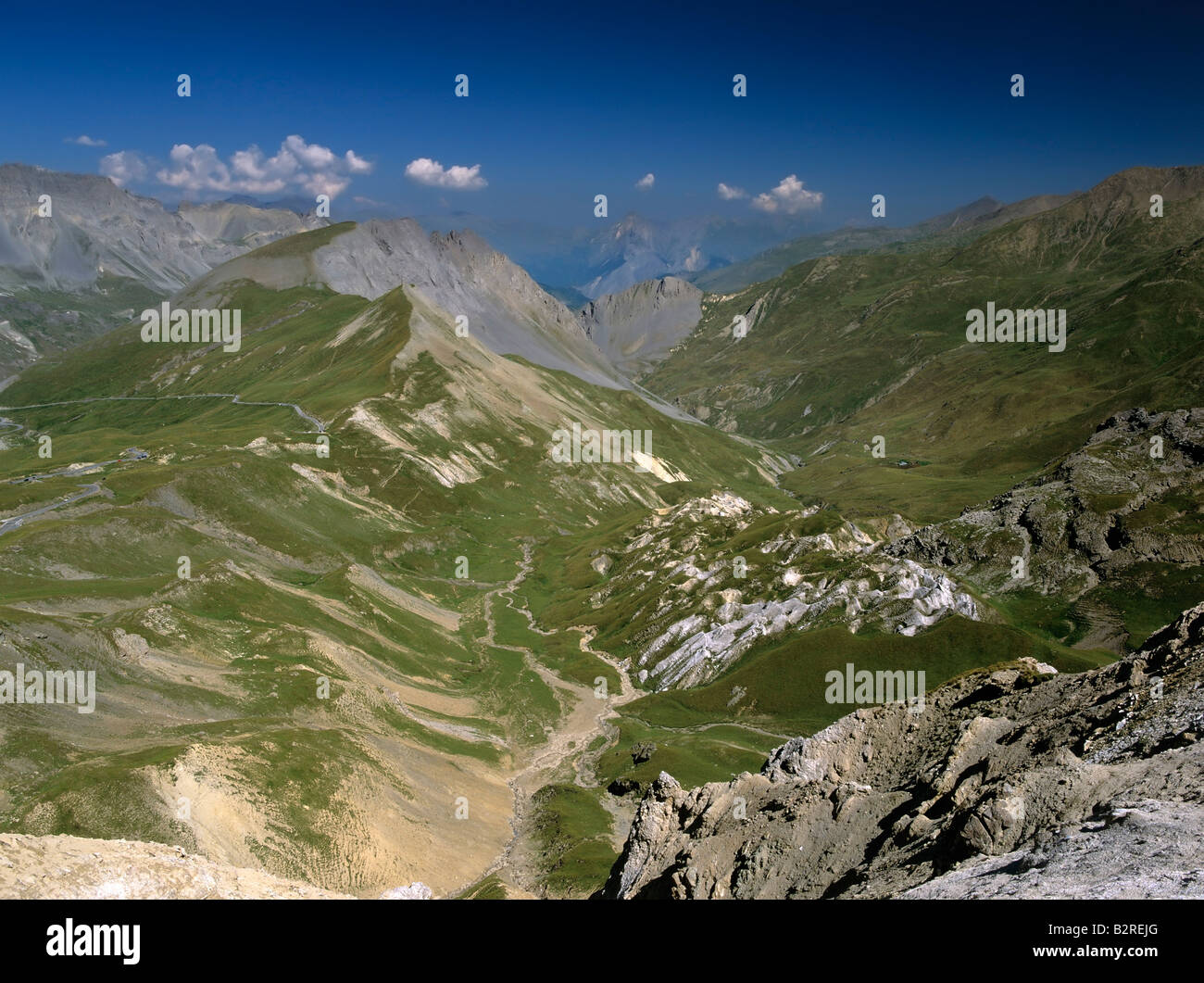 france alps provence view from the summit of the col du galibier france ...