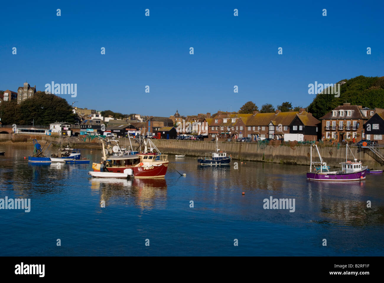 Europe UK england kent folkstone harbour Stock Photo - Alamy