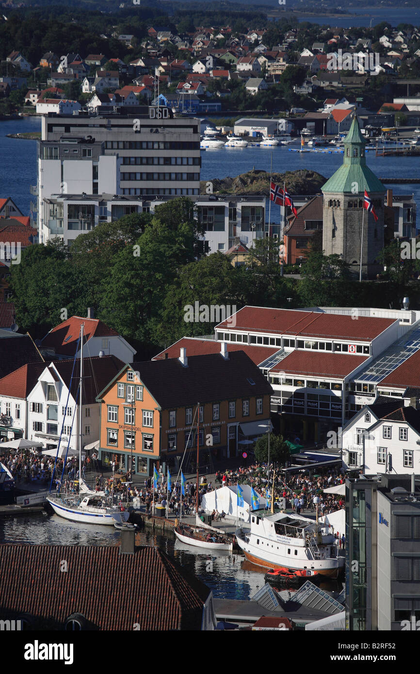 Norway Stavanger harbour general aerial view Stock Photo - Alamy