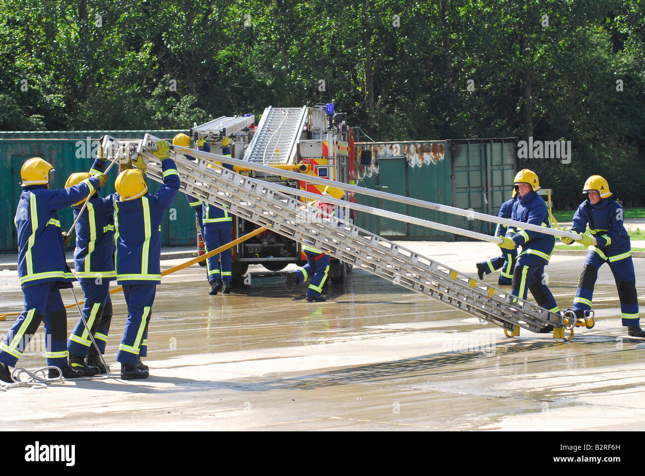 Fireman lift hi-res stock photography and images - Alamy