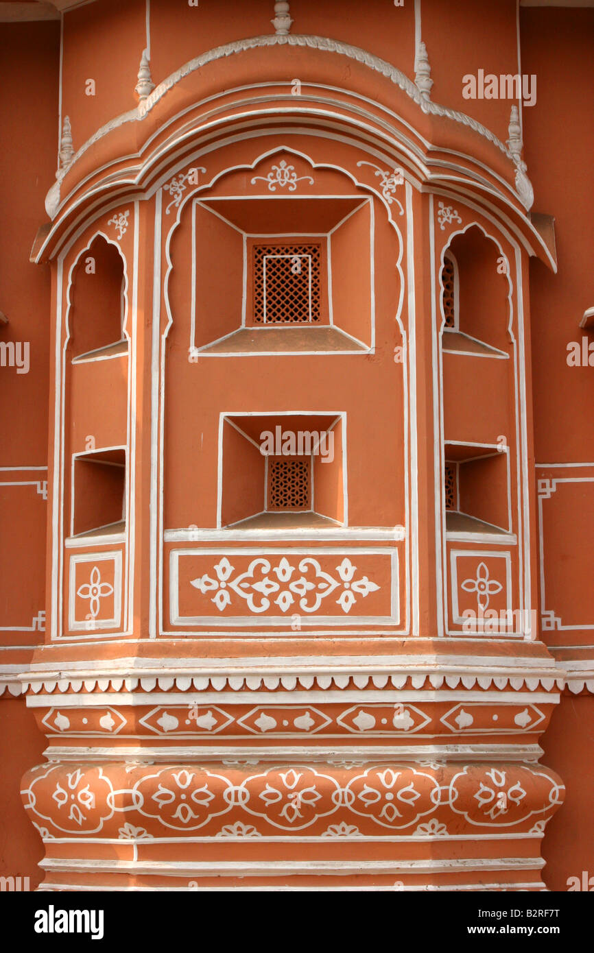 Close up of the Hawa Mahal palace in the Pink City of Jaipur Rajasthan ...