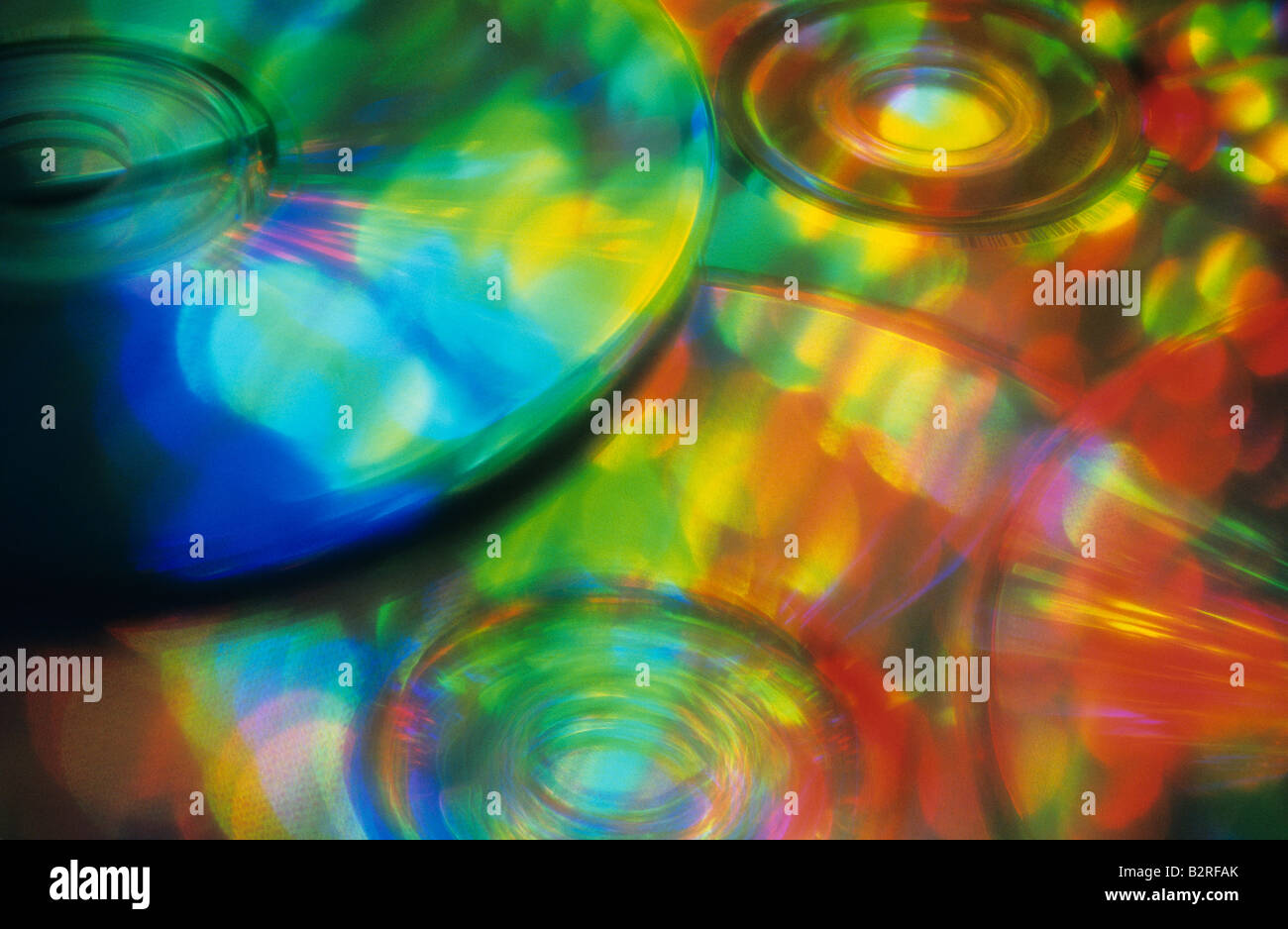 Multi colored stack of cd's reflecting rainbow of colors Marysville ...