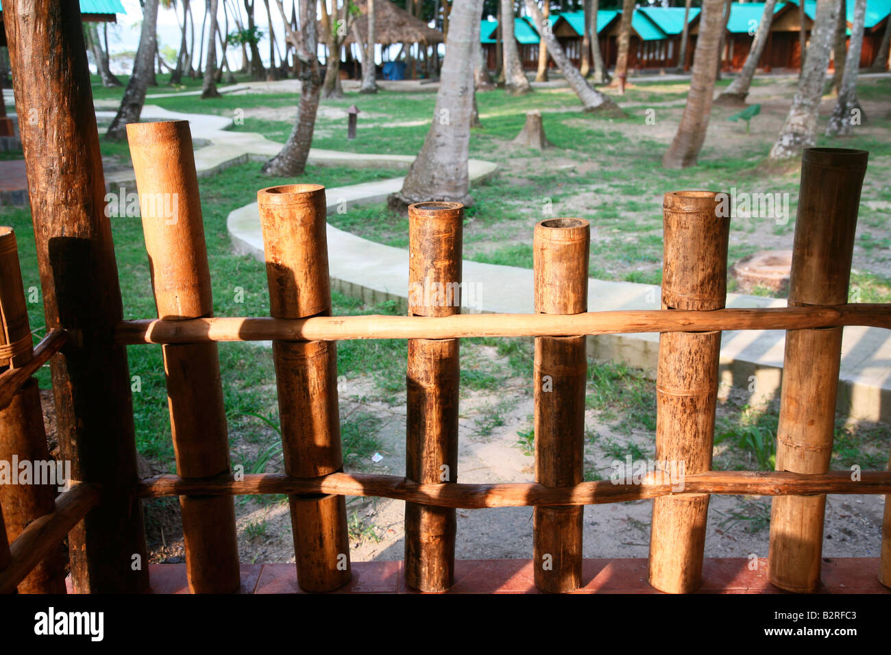 A bambo gate in a resort in Andaman,India Stock Photo - Alamy