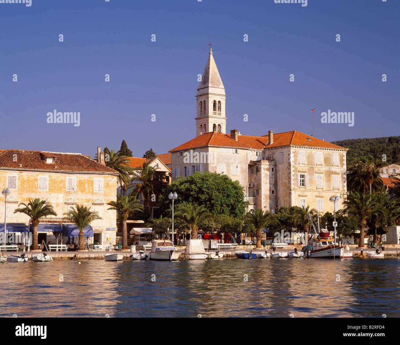 Supetar town and harbour, Brac Island, Southern Dalmatia, Croatia Stock ...