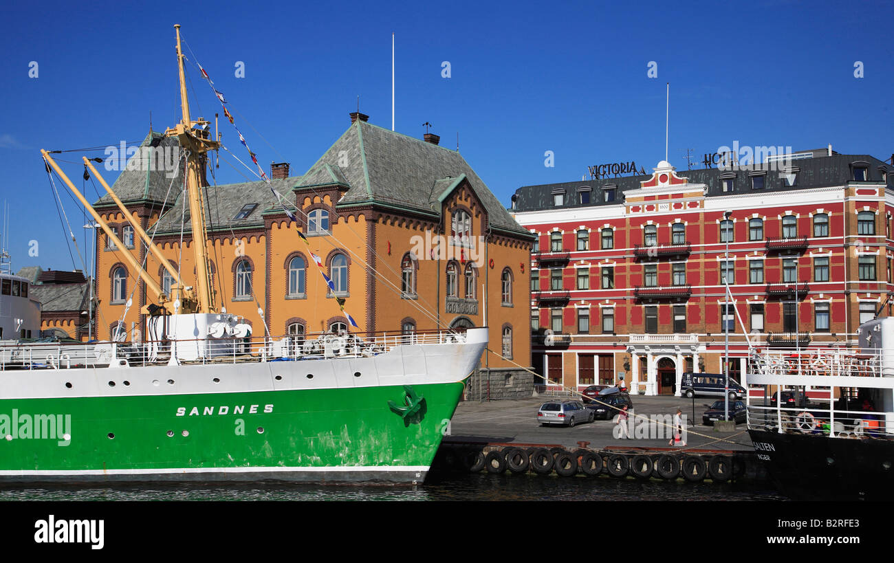 Norway Stavanger harbour Victoria Hotel Stock Photo - Alamy