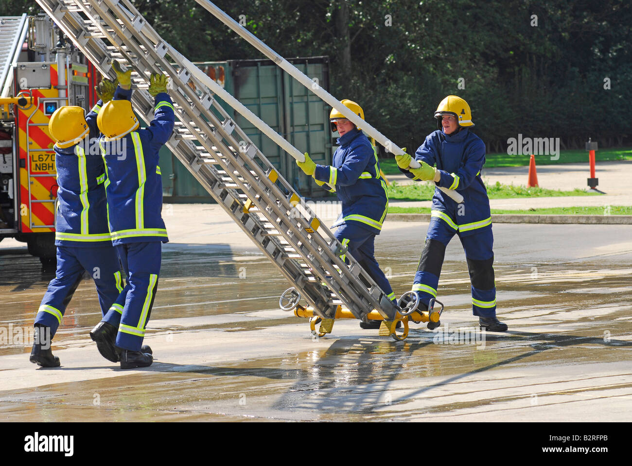 Fireman lift hi-res stock photography and images - Alamy
