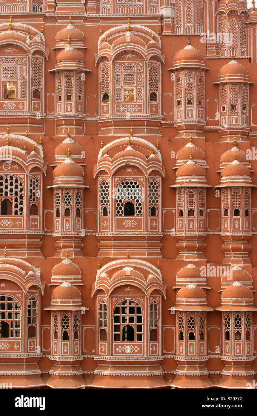 View of the Hawa Mahal palace in the Pink City of Jaipur Rajasthan ...