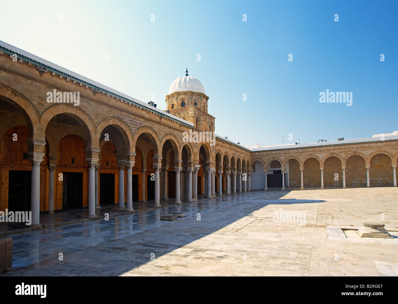 The Great Mosque (Sidi Okba Mosque) in Kairouan, Tunisia Stock Photo ...