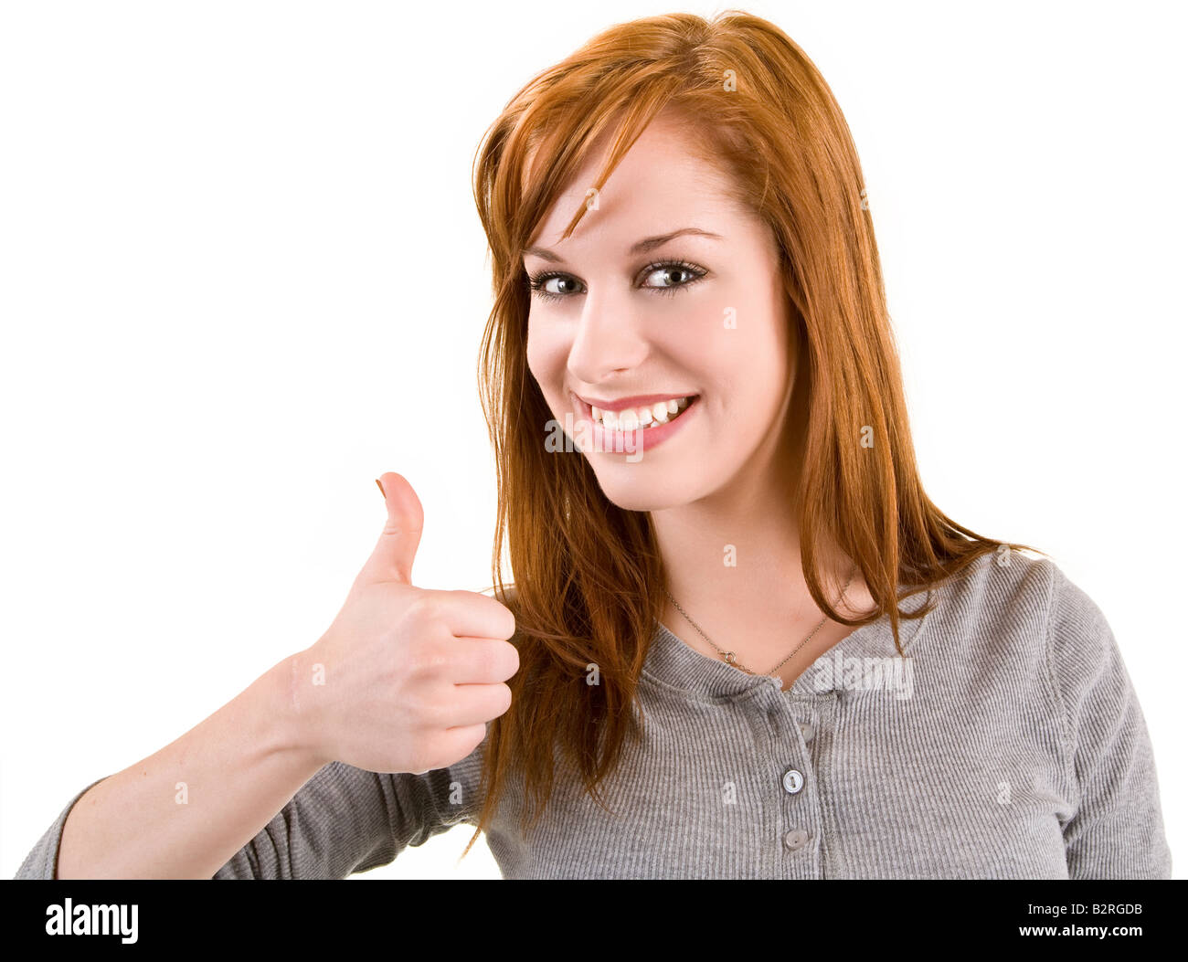 A beautiful redhead lady is showing her appreciation for a job very ...