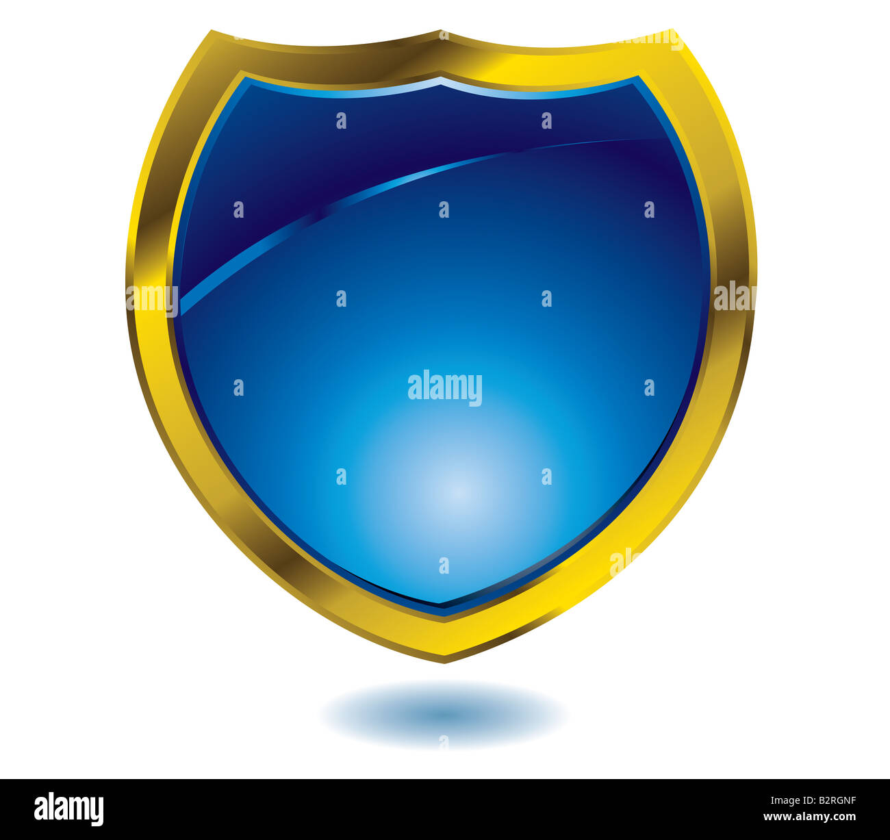 Heraldry illustration in blue with a gold bevel Stock Photo - Alamy