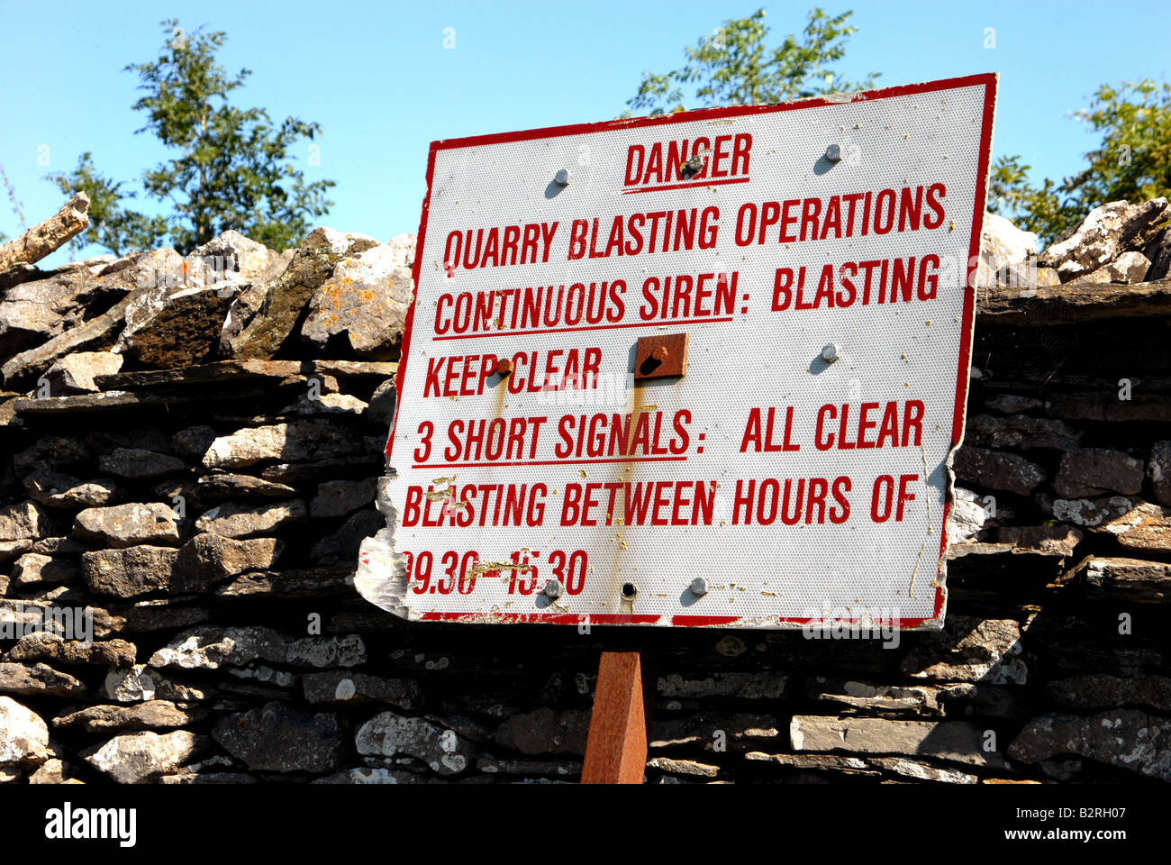 Blasting warning hi-res stock photography and images - Alamy