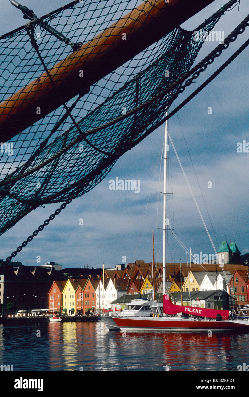 Waterfront and view of Bryggen in Bergen, Norway Stock Photo - Alamy