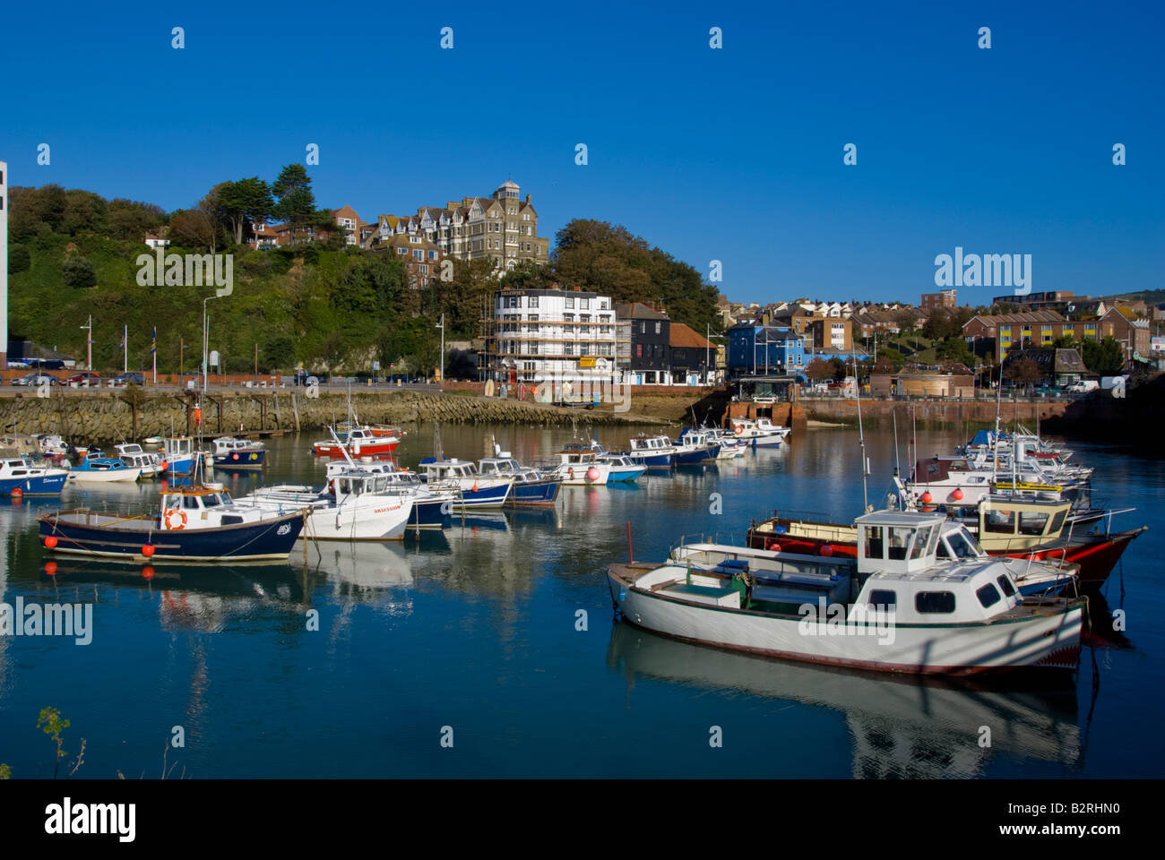 Europe UK england kent folkstone harbour Stock Photo - Alamy