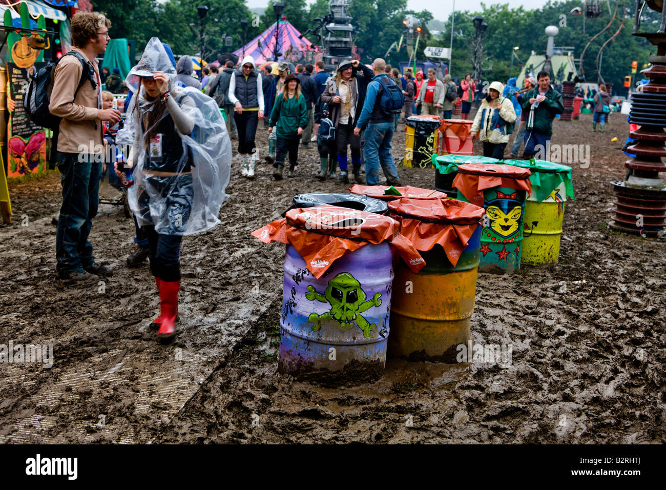 Glastonbury festival trash city hi-res stock photography and images - Alamy