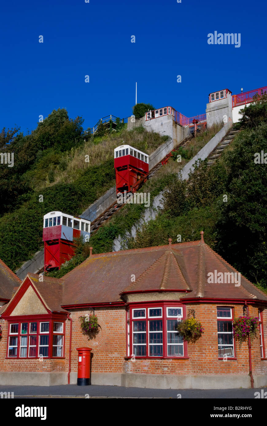 Europe UK england kent folkstone the leas cliff lift Stock Photo - Alamy
