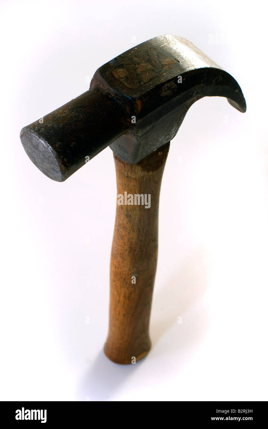 An old distressed hammer isolated object silo Stock Photo - Alamy
