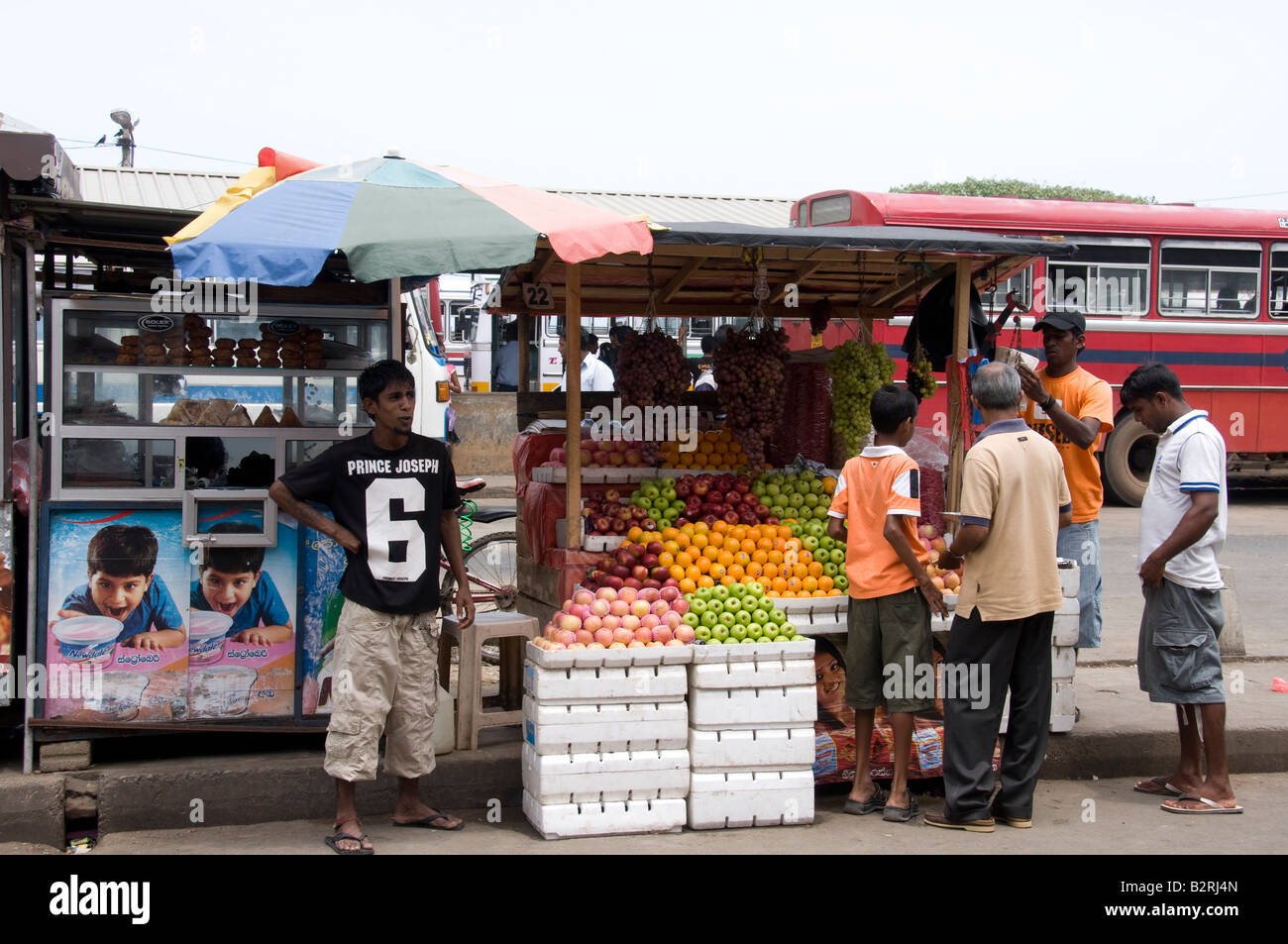 Fruit stall galle bus station Stock Photo - Alamy