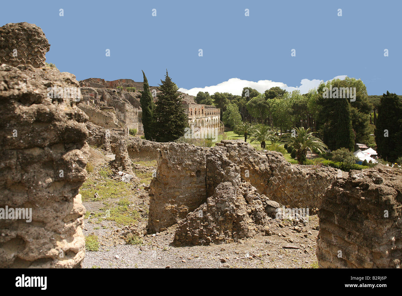 Ancient ruins of City of Pompeii, Italy Stock Photo - Alamy
