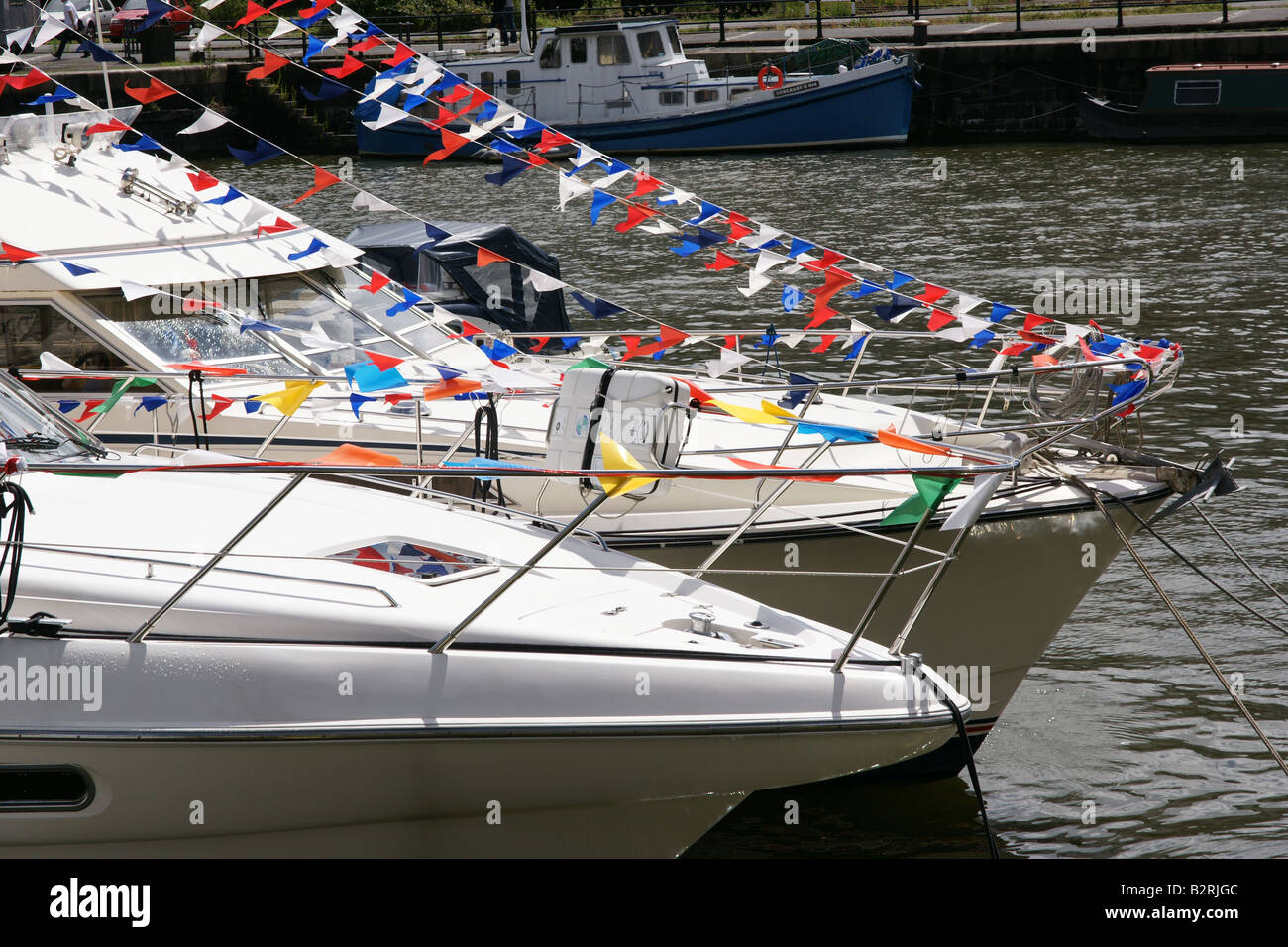 Bristol Harbour England, decorated boats for Bristol Harbour festival ...