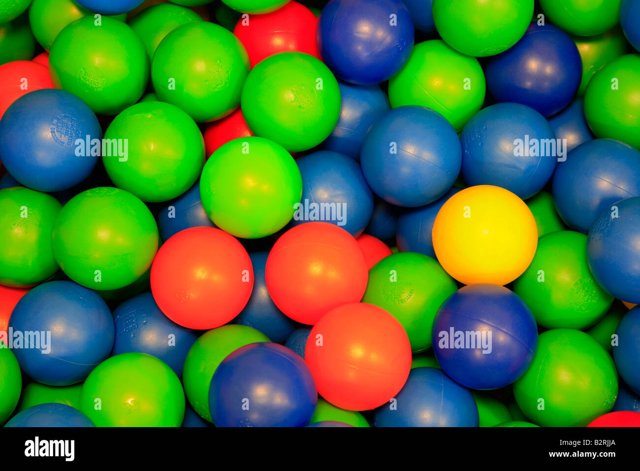 Plastic balls in a ballpond Blue Yellow Green Red play balls childsplay ...