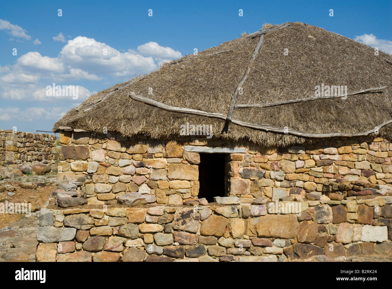 Reconstruction of a roman house in Ruins of NUMANTIA near Garray SORIA ...