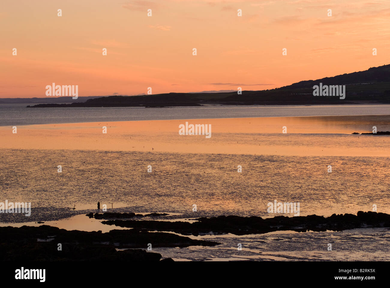 Sunset Over Wigtown Bay Irish Sea Towards The Machars From Carrick ...