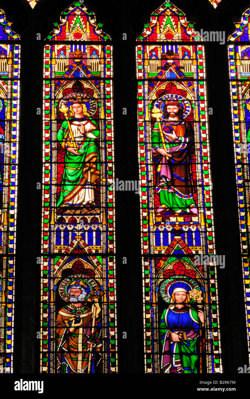 Ely Cathedral Stained Glass Window High Resolution Stock Photography ...