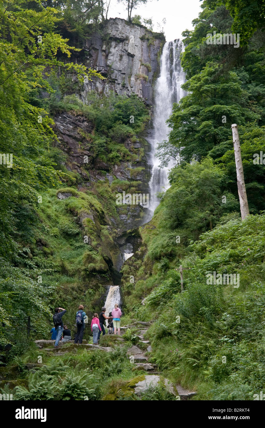 Pistyll Rhaeadr waterfall the tallest in Wales Llanrhaeadr ym Mochnant ...
