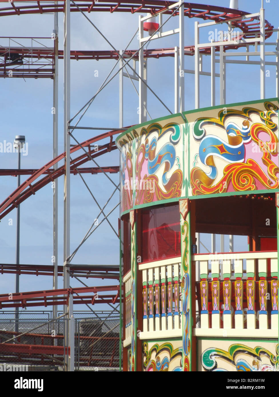 empty fairground in sun Stock Photo - Alamy