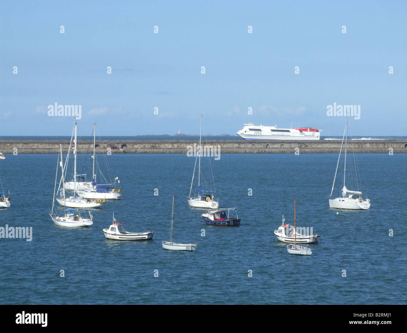 ferry boat going from holyhead, wales to ireland Stock Photo - Alamy