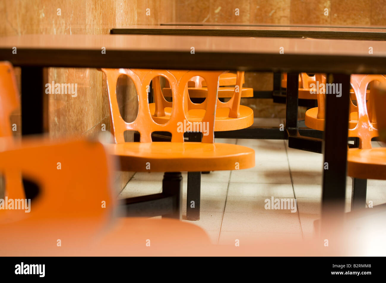 plastic seats in restaurant Stock Photo - Alamy