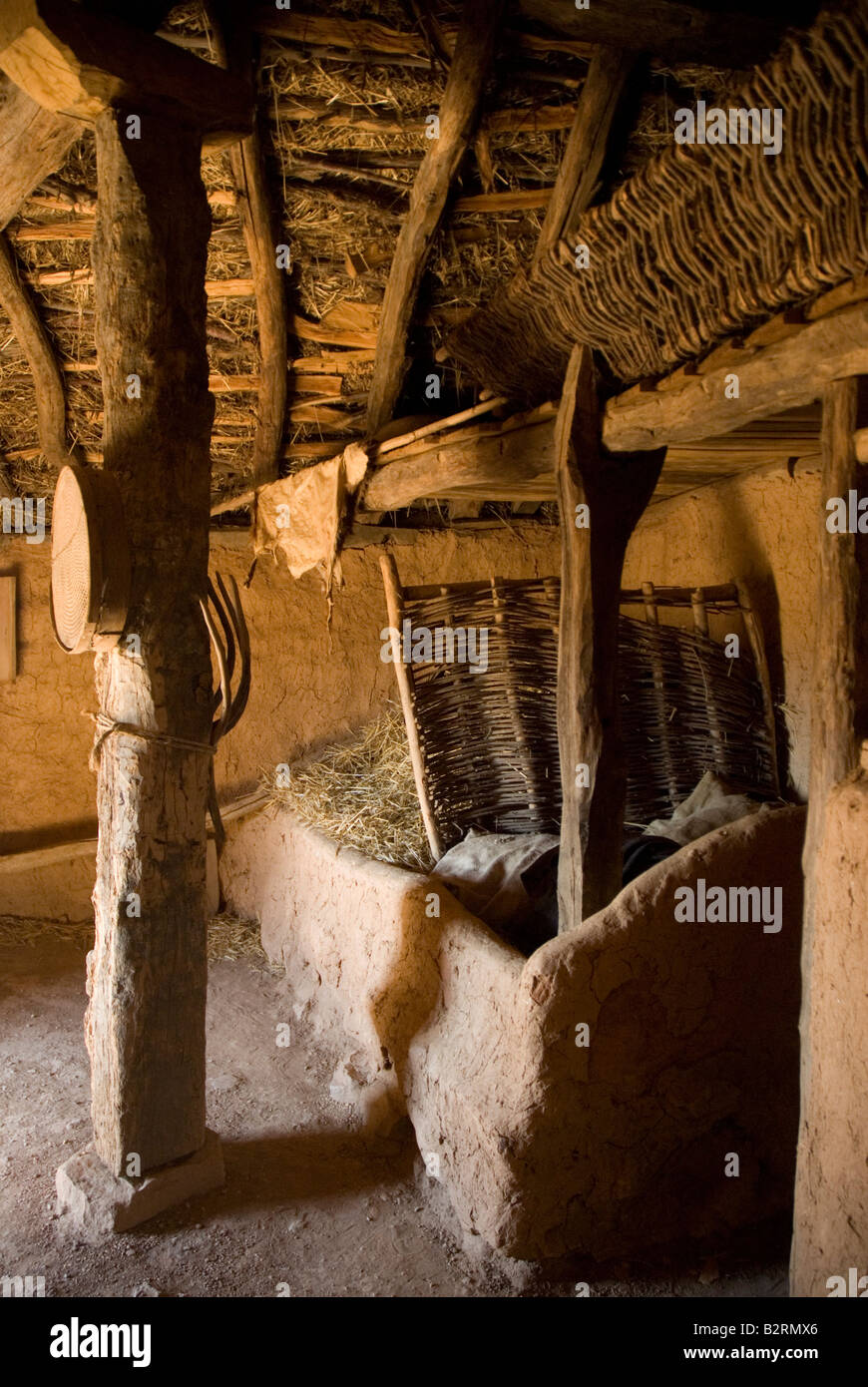 Reconstruction of a roman house in Ruins of NUMANTIA near Garray SORIA ...