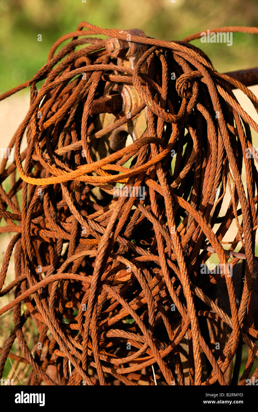rusty twisty wire rope Stock Photo - Alamy