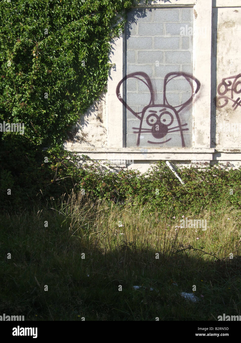 Sad face graffiti on wall hi-res stock photography and images - Alamy