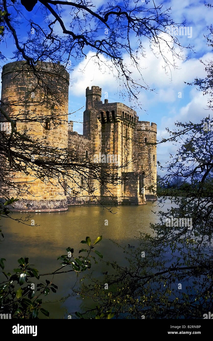 castle and moat Stock Photo - Alamy